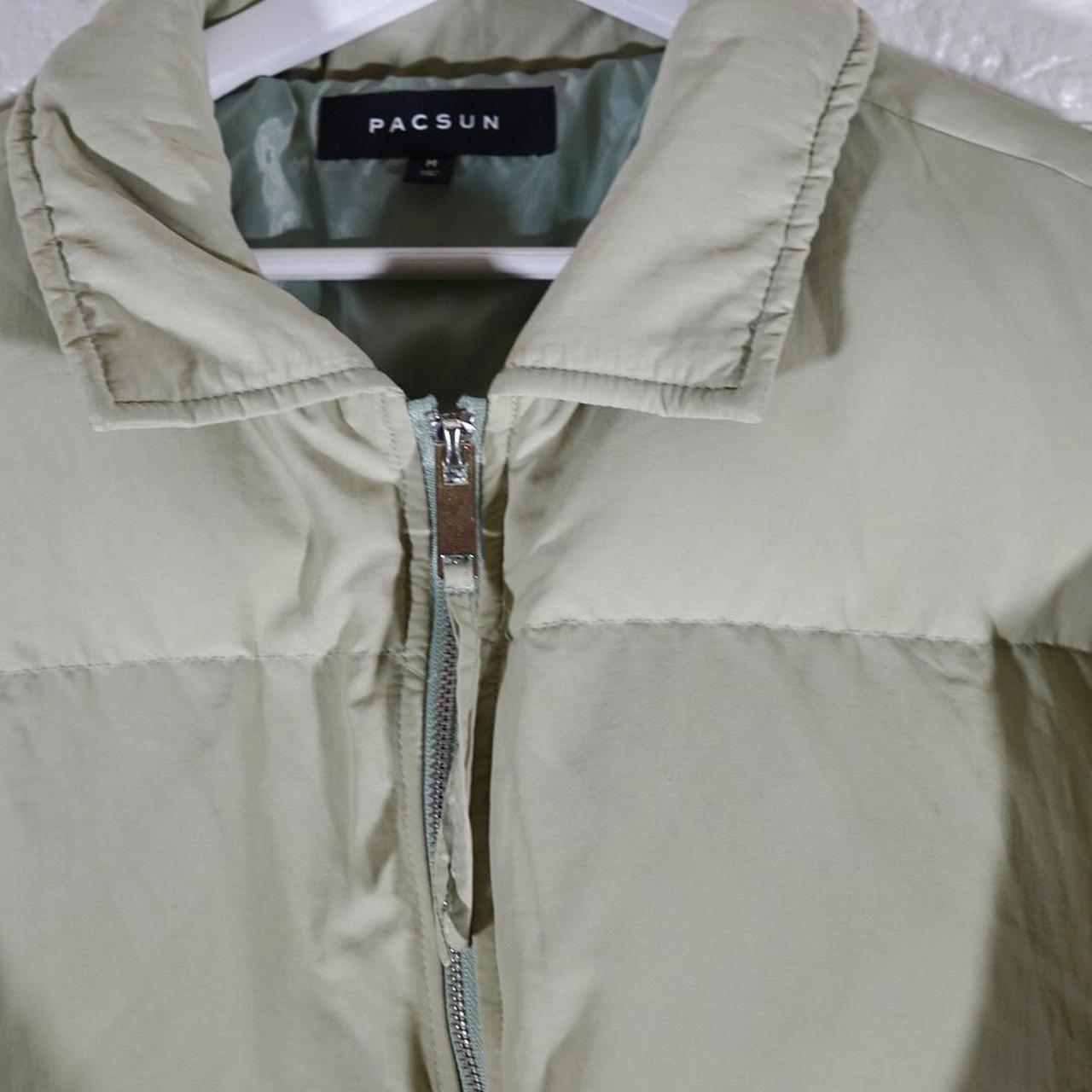 MINT GREEN PUFFER JACKET - Depop