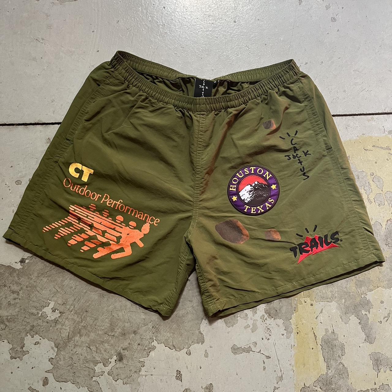 Cactus Jack Travis Scott Running Shorts Size... - Depop