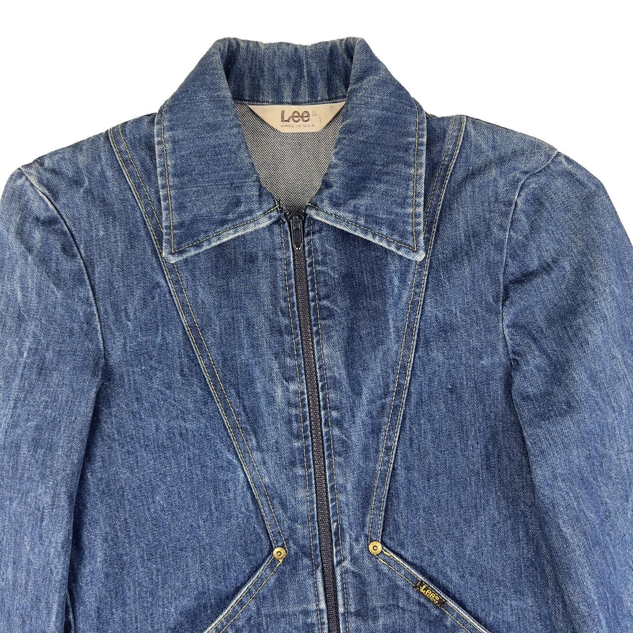 Lee Women's Blue and Navy Jacket | Depop