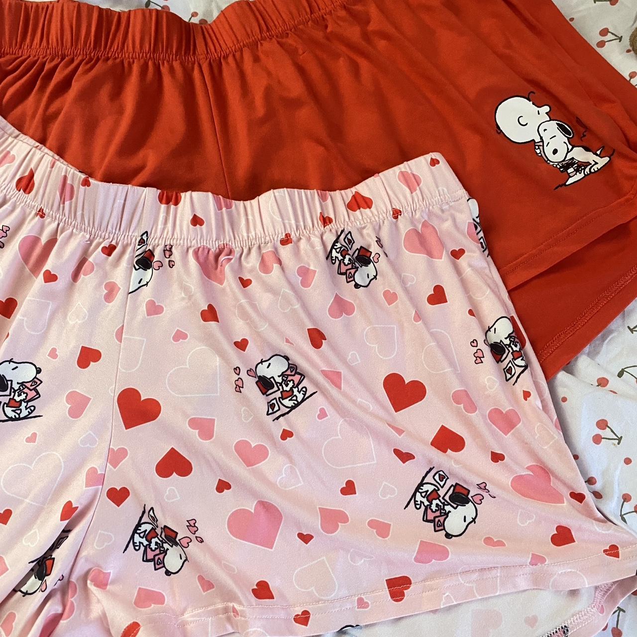 Peanuts Snoopy Lounge shorts - Valentine’s Day... | Depop
