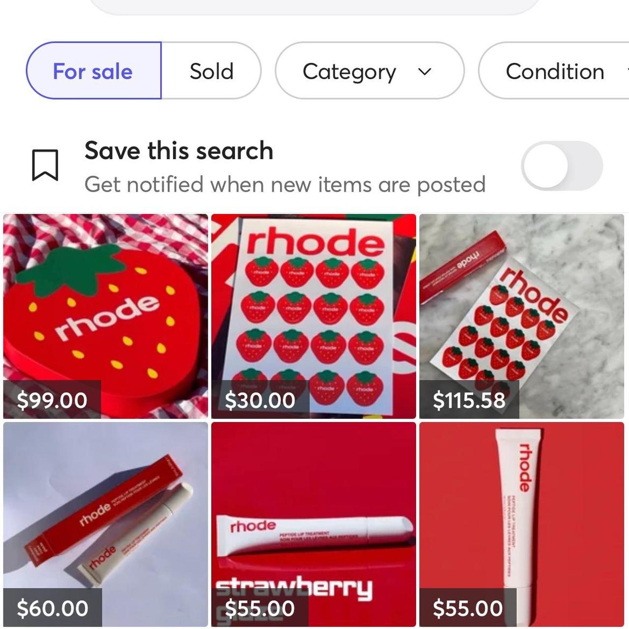 Rhode Strawberry Glaze Peptide Lip Treatment... - Depop