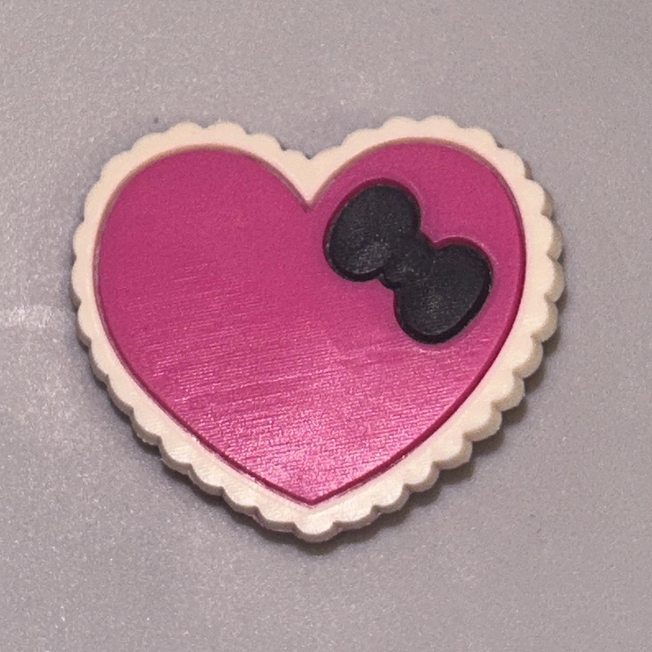 PINK BOW COQUETTE HEART 💕🎀 CROCS JIBBITZ / CHARM ALL... - Depop