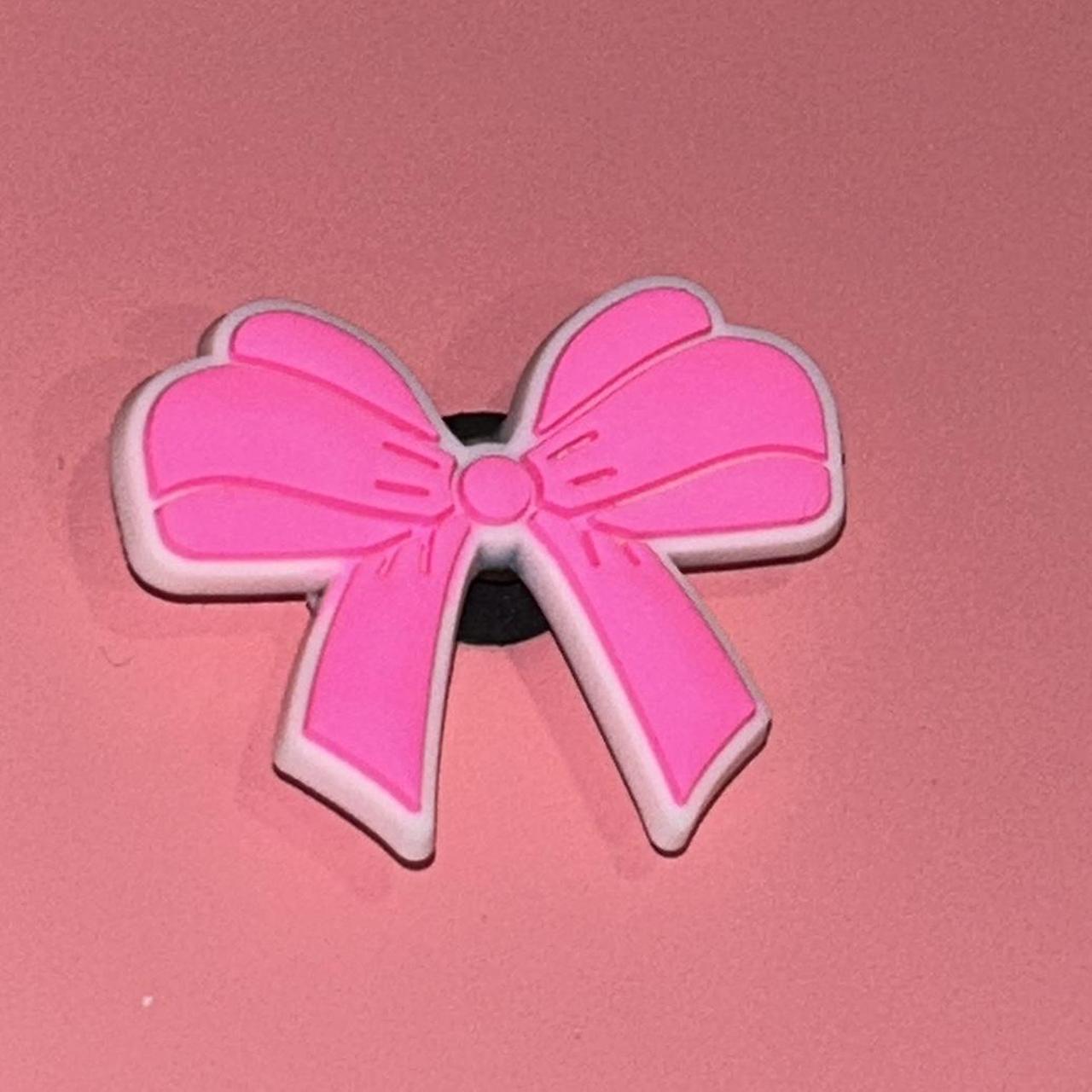 PINK BOW 🎀 PREPPY🌸 💞 CROCS JIBBITZ / CHARM ALL... - Depop