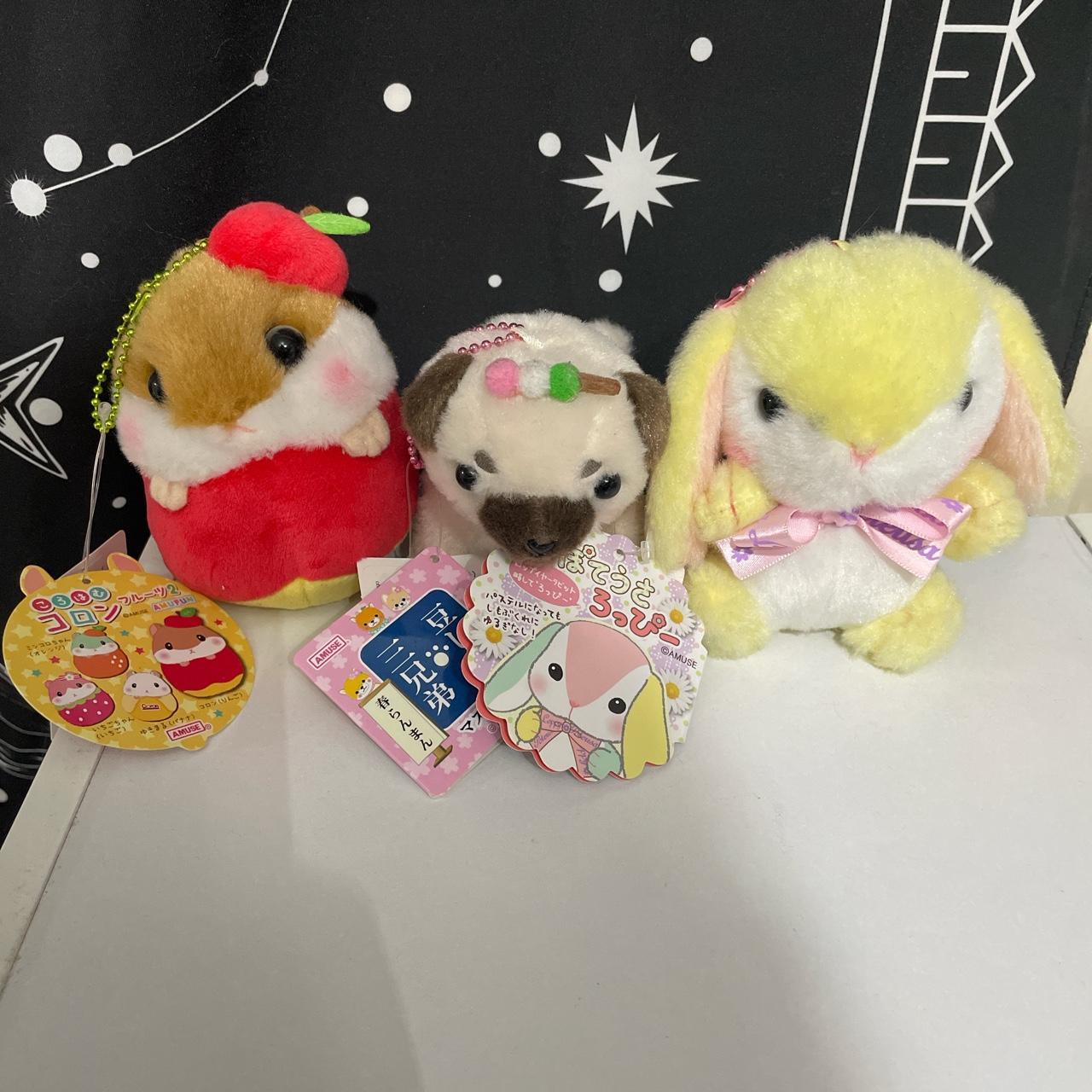 set of 3 amuse keychain plush all in great condition... - Depop