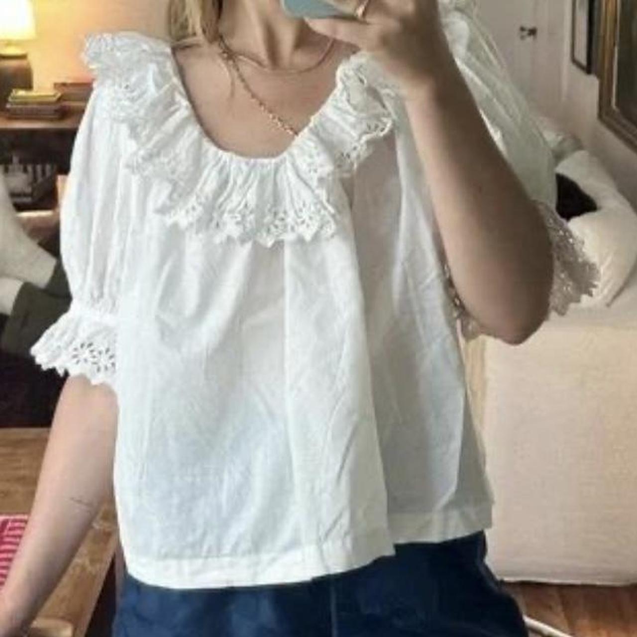 Repop never worn- Doen Samara Top in Salt Size XXS.... - Depop