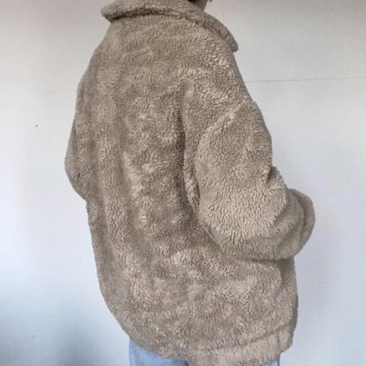 Urban Outfitters brown teddy jacket From ‘Light... - Depop