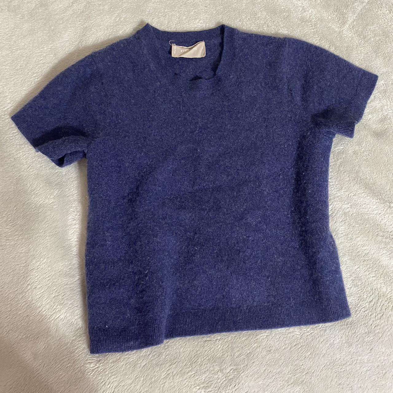 cashmere baby tee navy SO SOFT girls large - Depop
