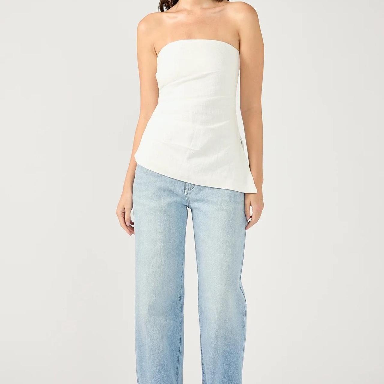 Perfect Stranger menorca strapless asymmetrical... | Depop