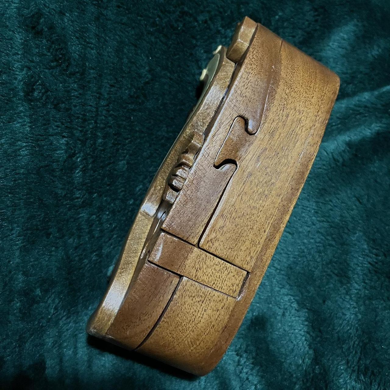 wooden gecko trinket puzzle box perfect for holding... - Depop