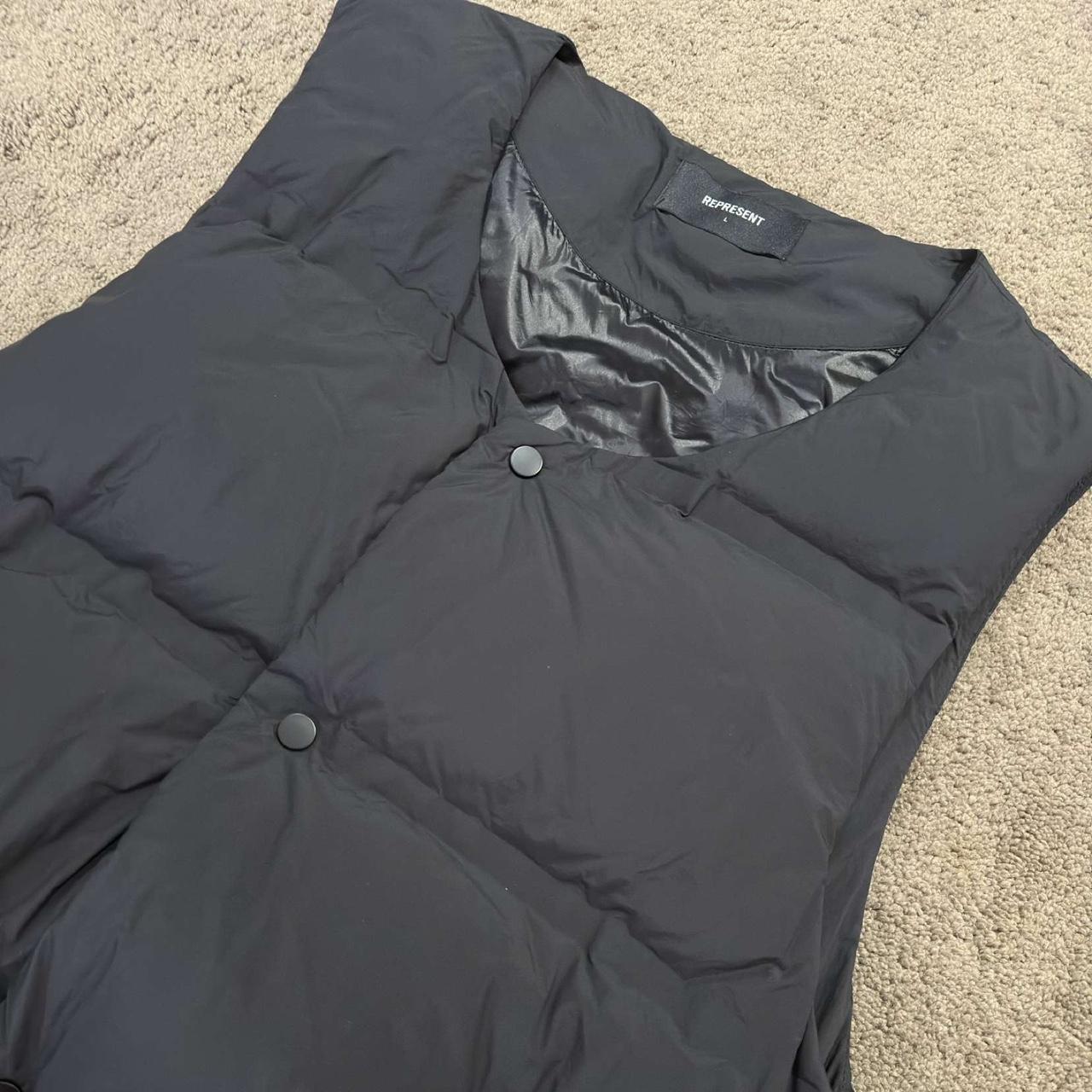 Represent Puffer Vest Size L Black - Depop