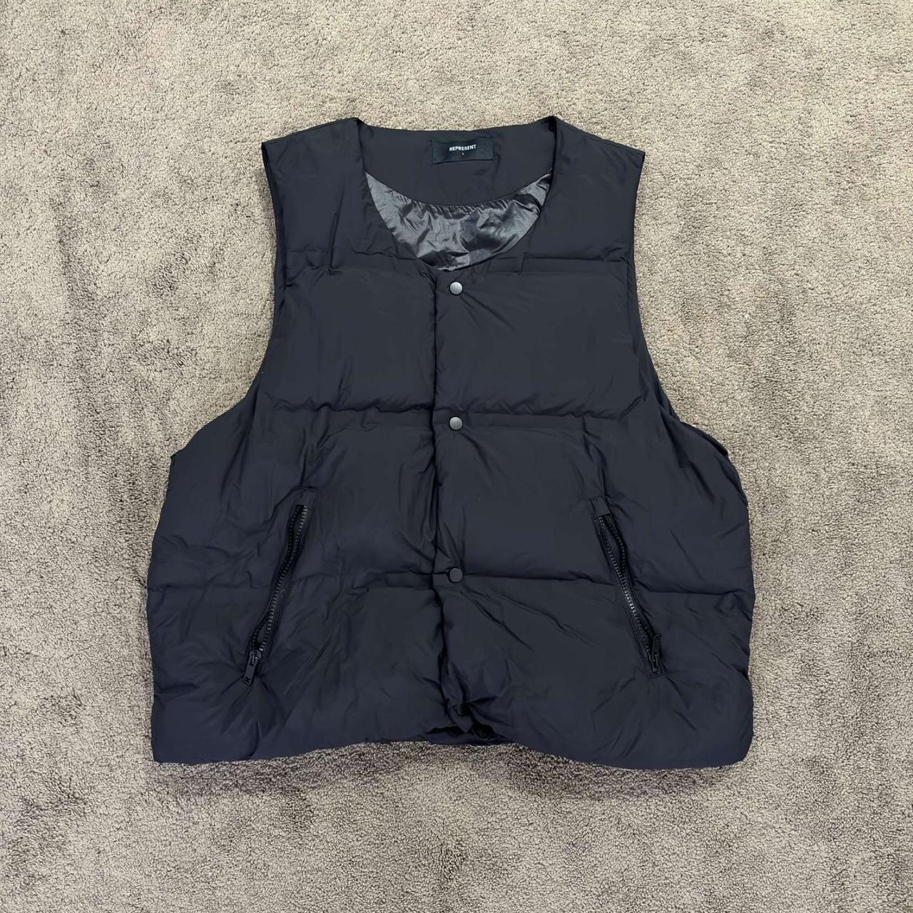 Represent Puffer Vest Size L Black - Depop