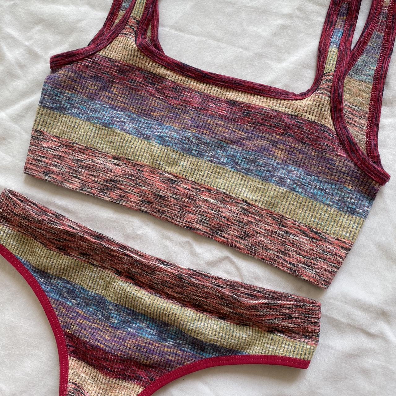 Urban outfitters striped underwear set (originally... - Depop