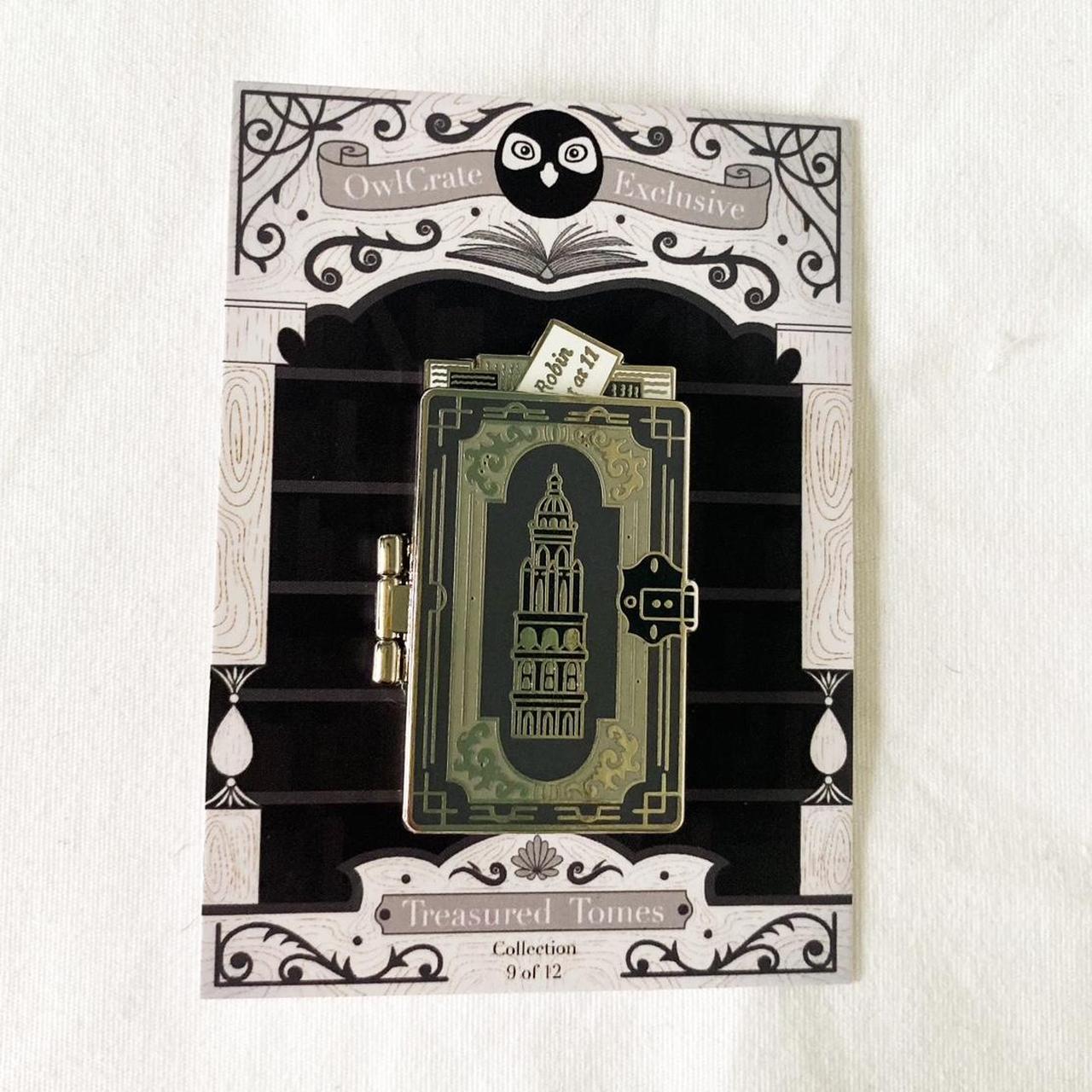Owlcrate exclusive treasured tomes enamel pin... - Depop