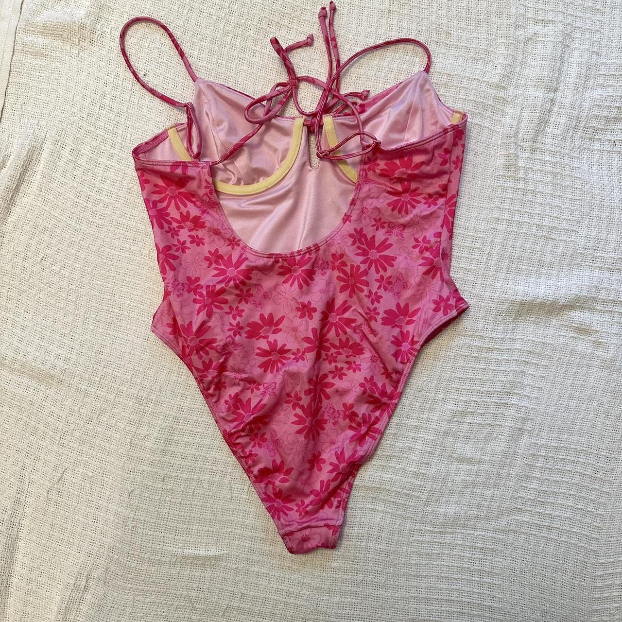 PacSun Women's Pink Swimsuit-one-piece | Depop