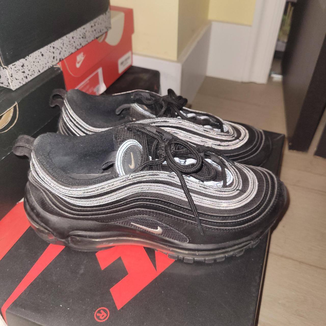 Air max 97s in black! Size 6.5 W Message me for any... - Depop