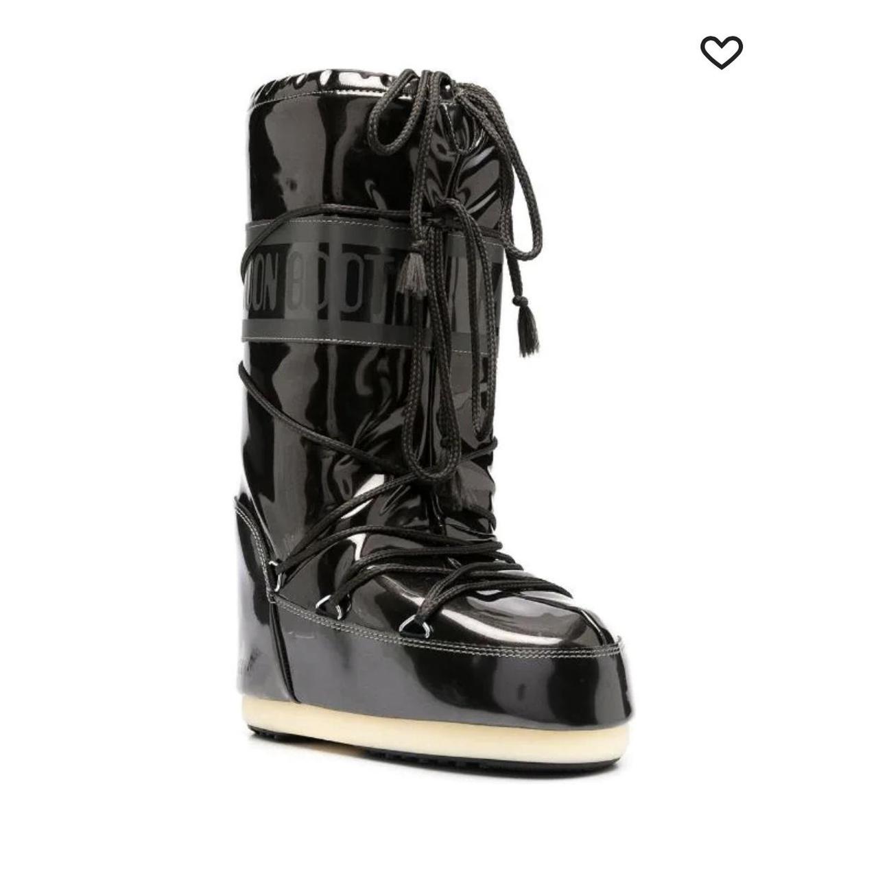 black moon boots high shine finish (limited... - Depop