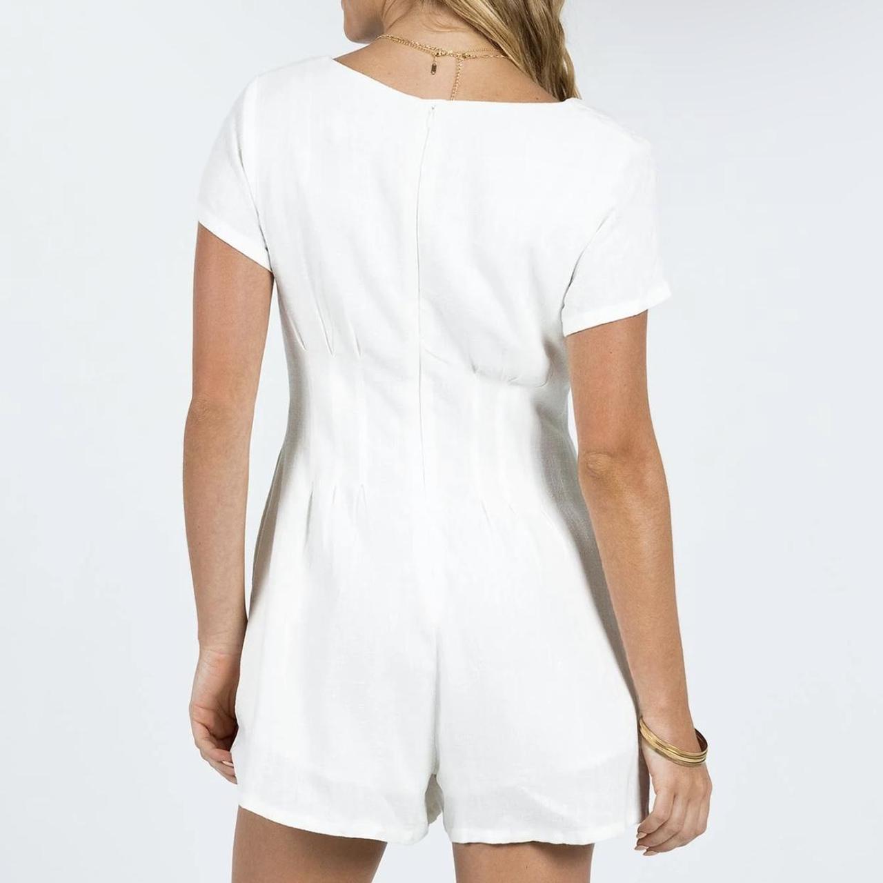 Cute white playsuit - Depop