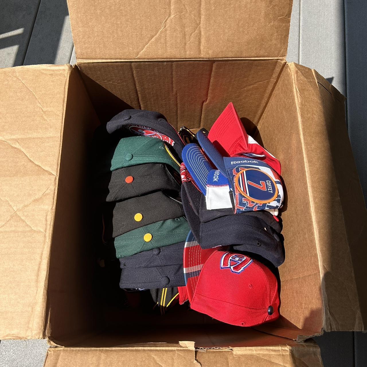 10 pound box of new era hats Approximately 30+... - Depop