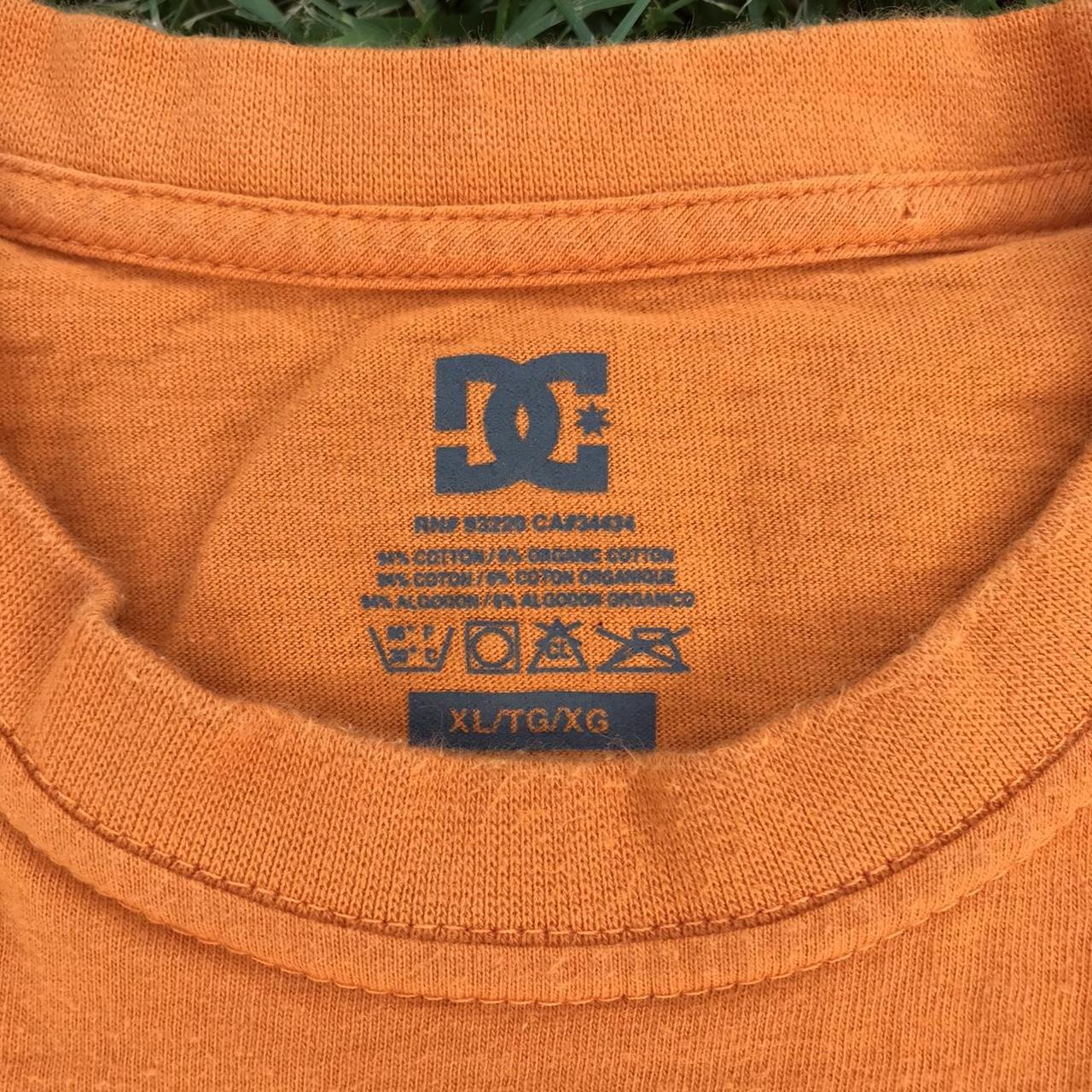Orange DC Shoes t-shirt - Depop