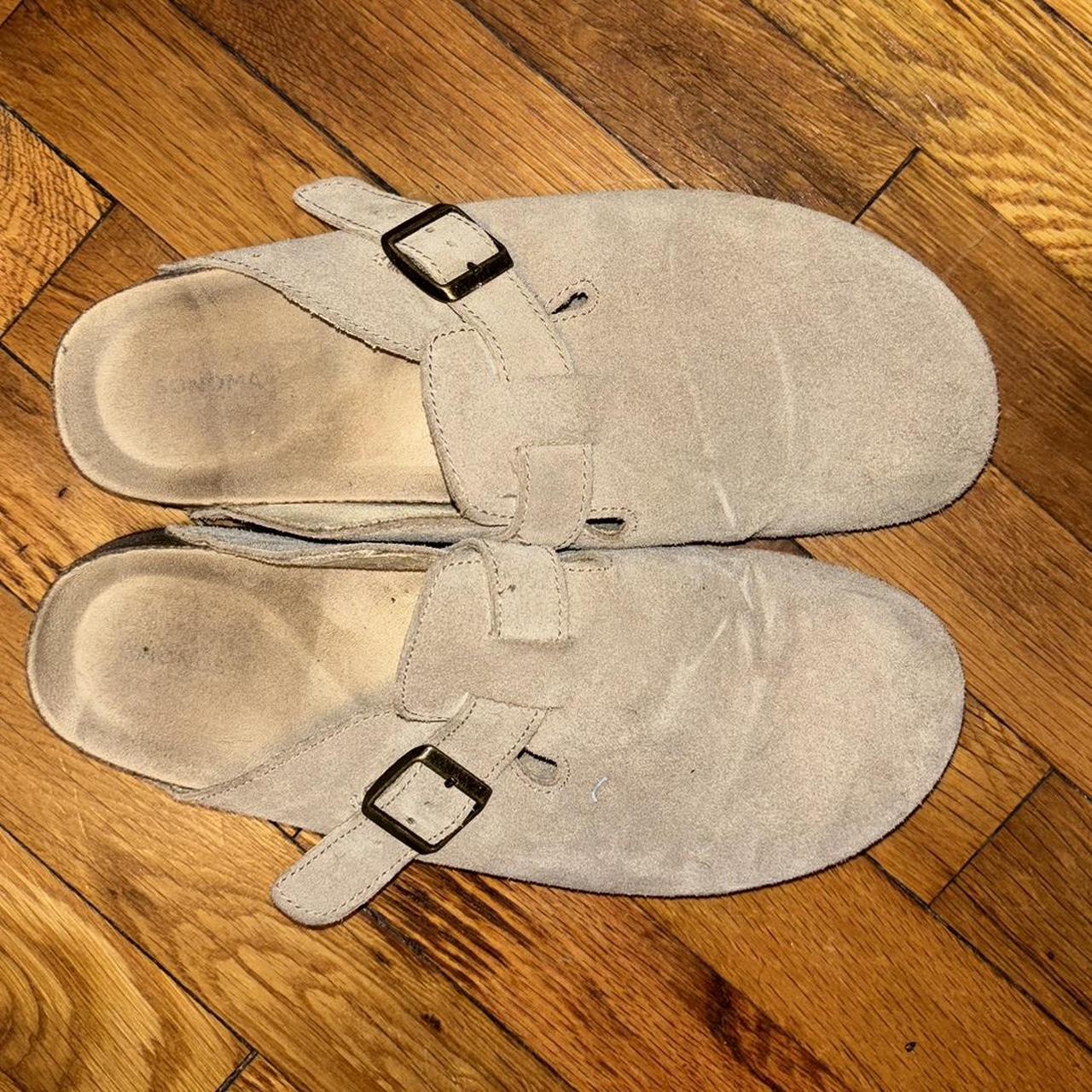 Sonoma cream suede clogs - W8.5 Fairly worn, basic... - Depop