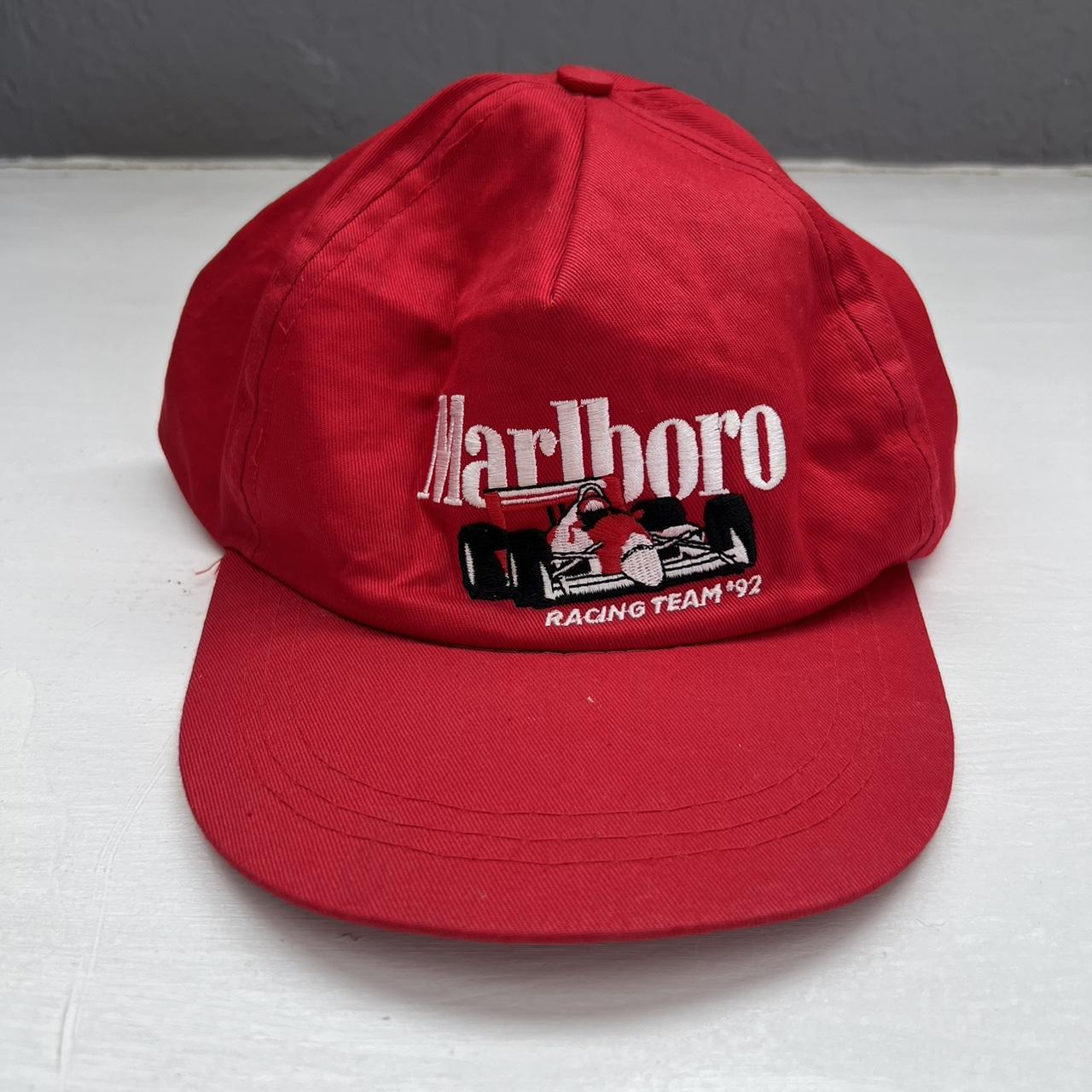 Vintage Marlboro Racing Team '92 Snapback Hat Red... - Depop