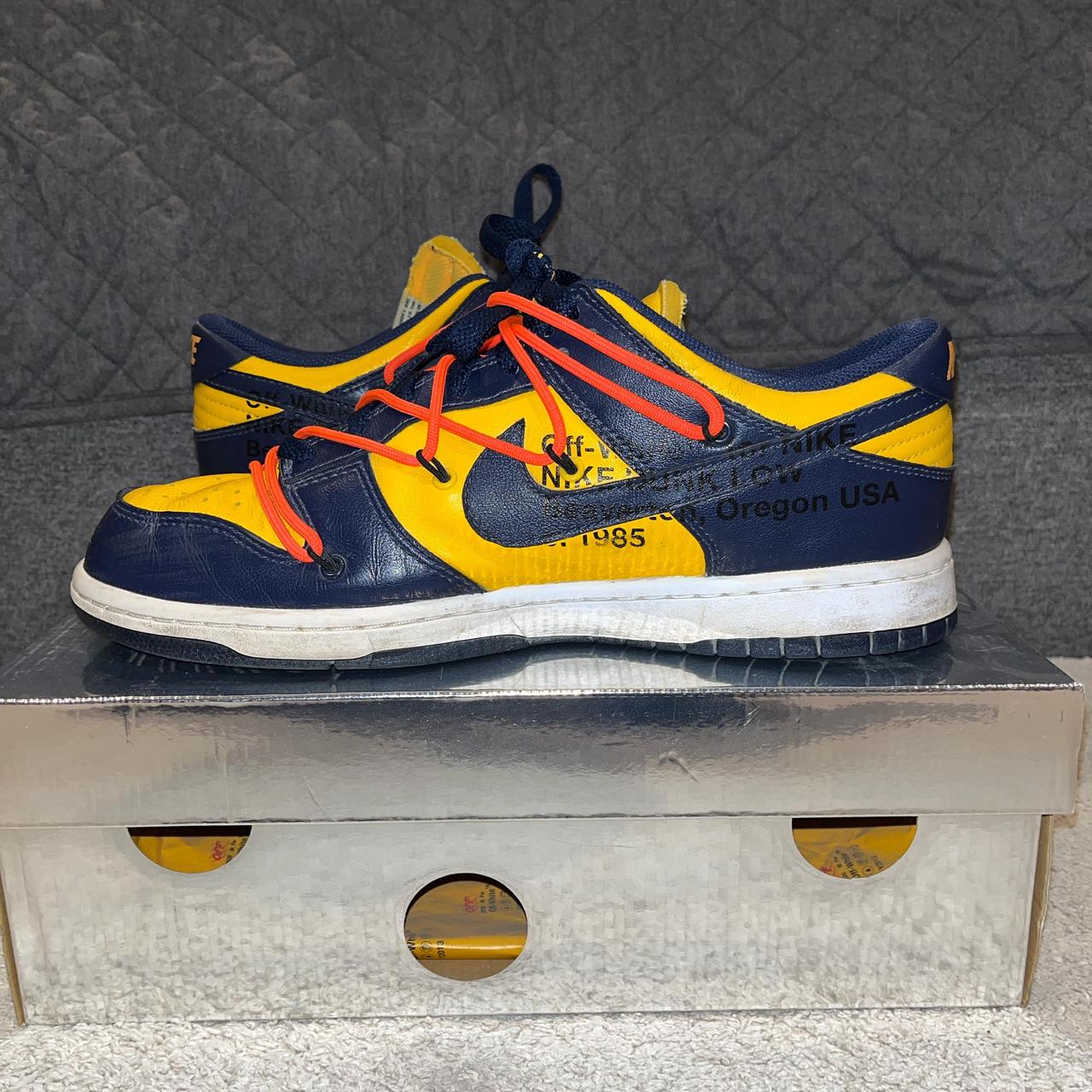 Nike Michigan x off white dunk low UK9 Used 8/10... - Depop