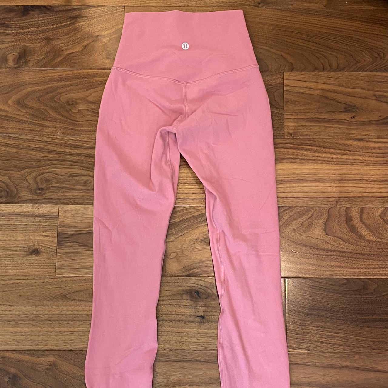 pink lululemon leggings never worn no longer... - Depop