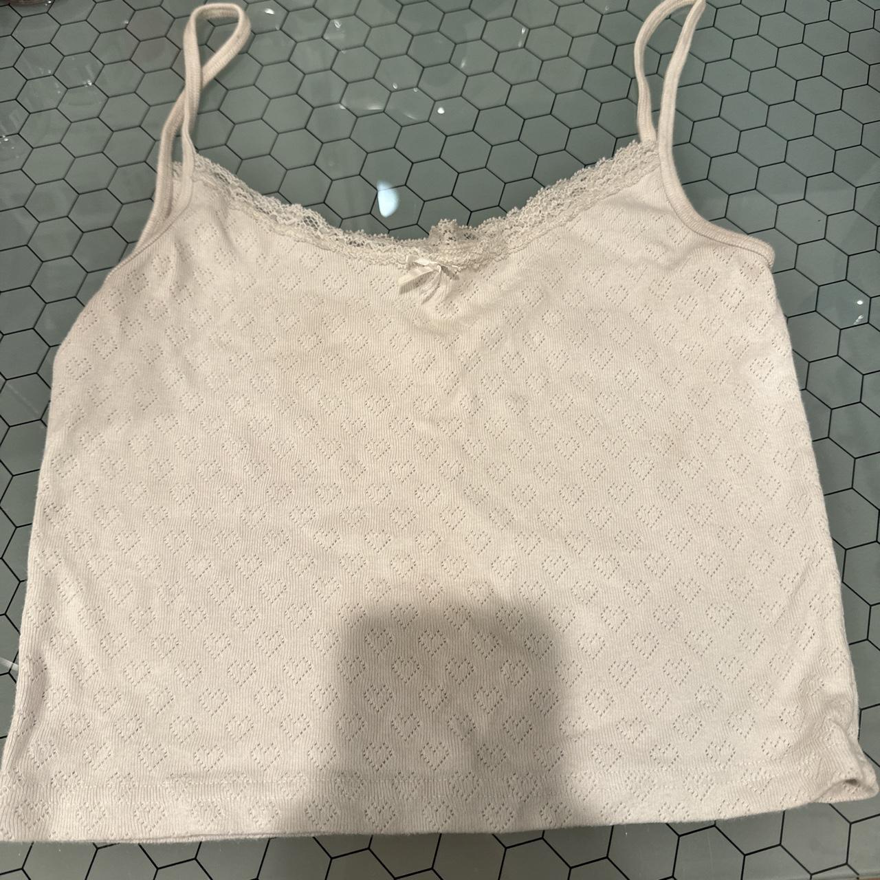 brandy heart eyelet tank no flaws - Depop