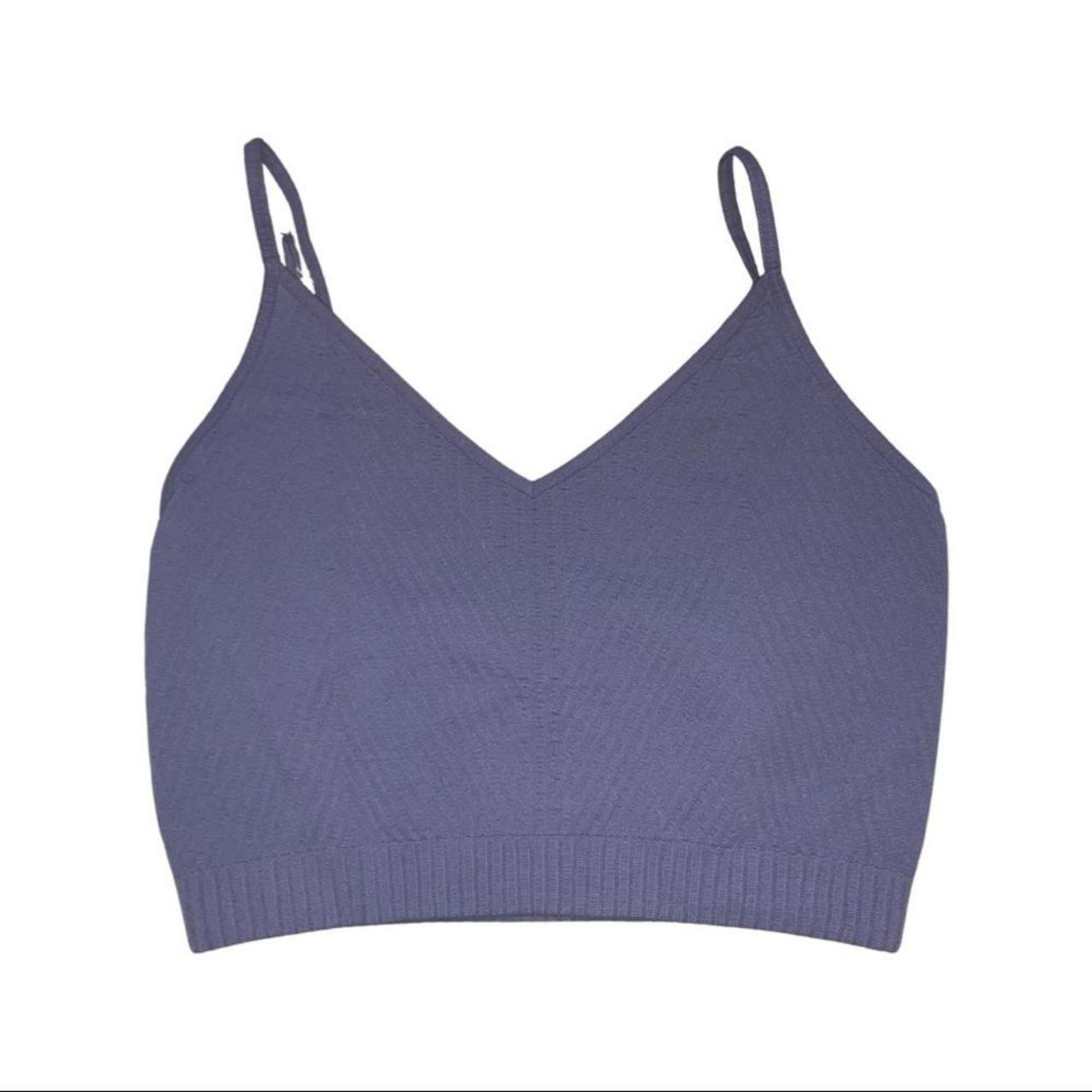 Spiritual Gangster Ribbed Bra Purplegrayish Size Depop