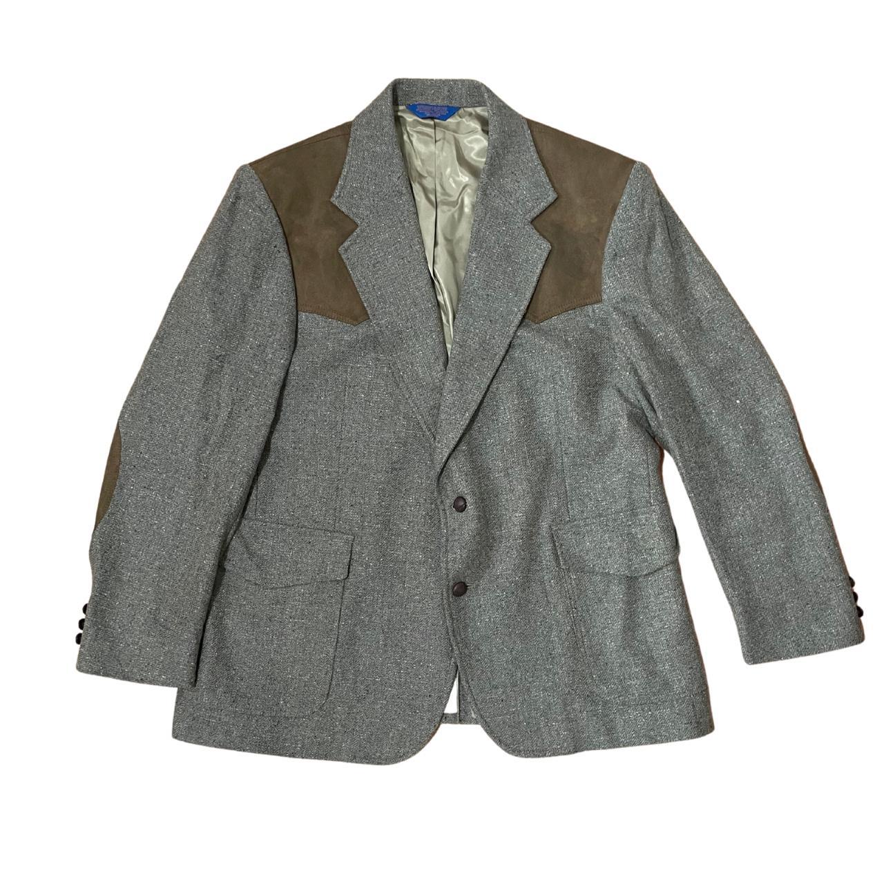 Mens Pendleton Plaid Brown Wool Blend Sports Coat... - Depop