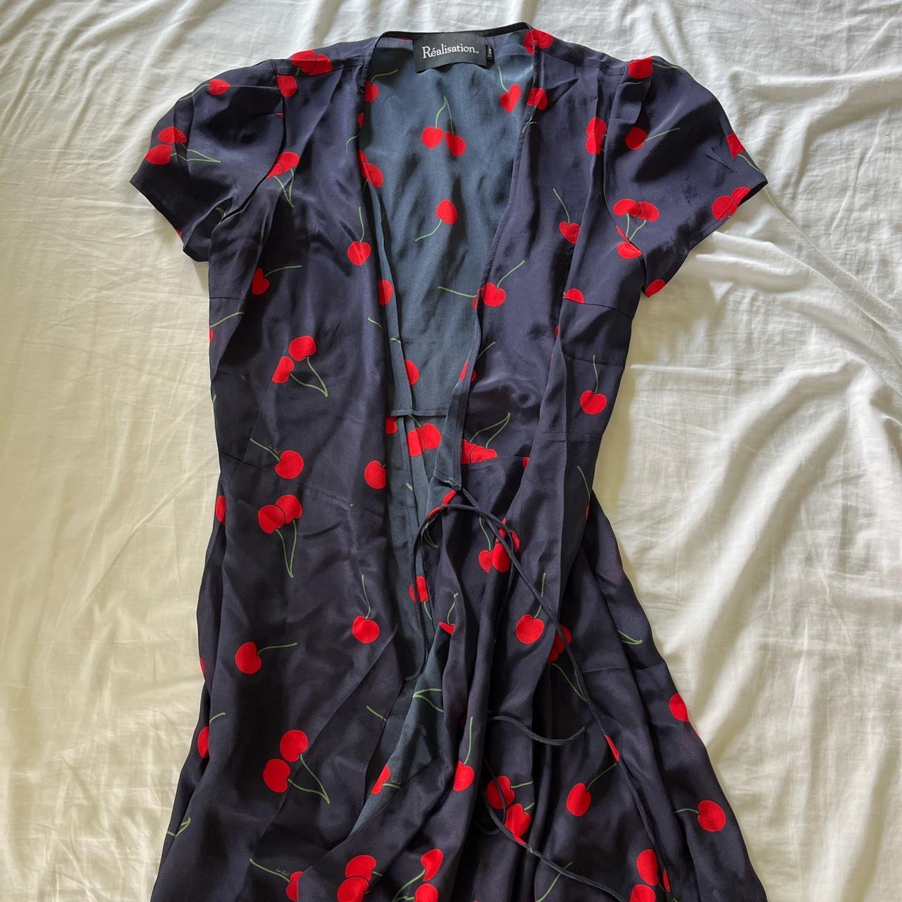 Realisation Par cherry wrap tie dress the most... - Depop