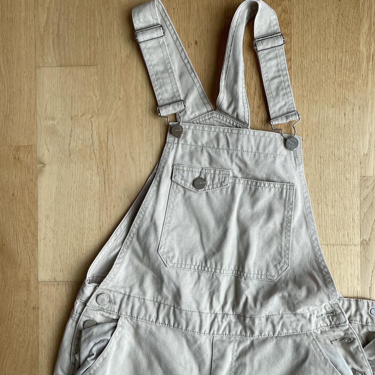 Dungarees with painted smiley face - Depop