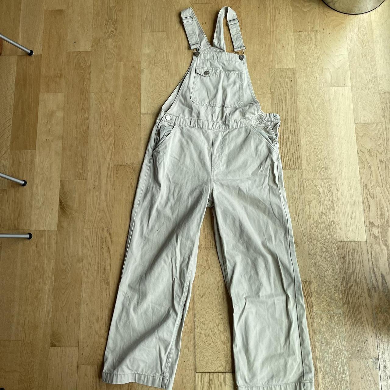 Dungarees with painted smiley face - Depop