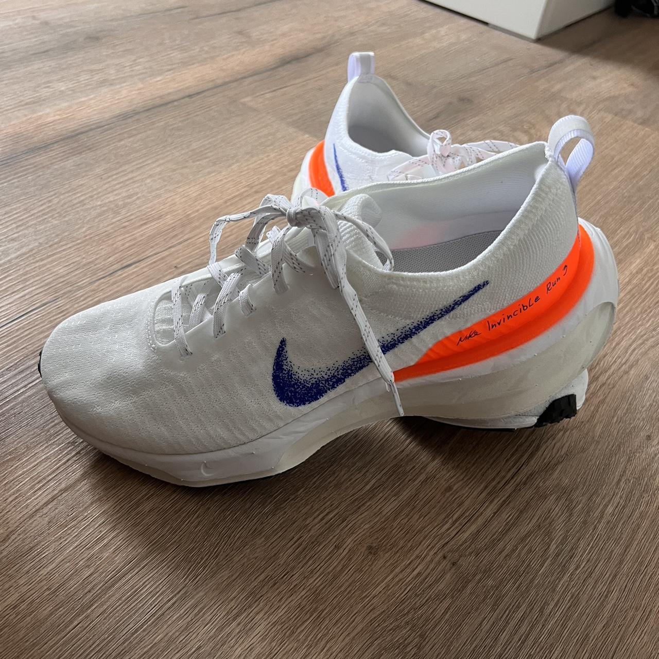 Nike Zoom React Invincible Run 3 white and blue... - Depop