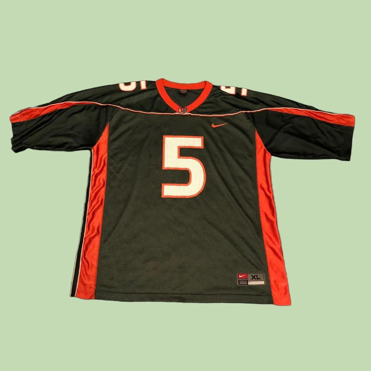 2000s Nike University of Miami Hurricanes Football... - Depop