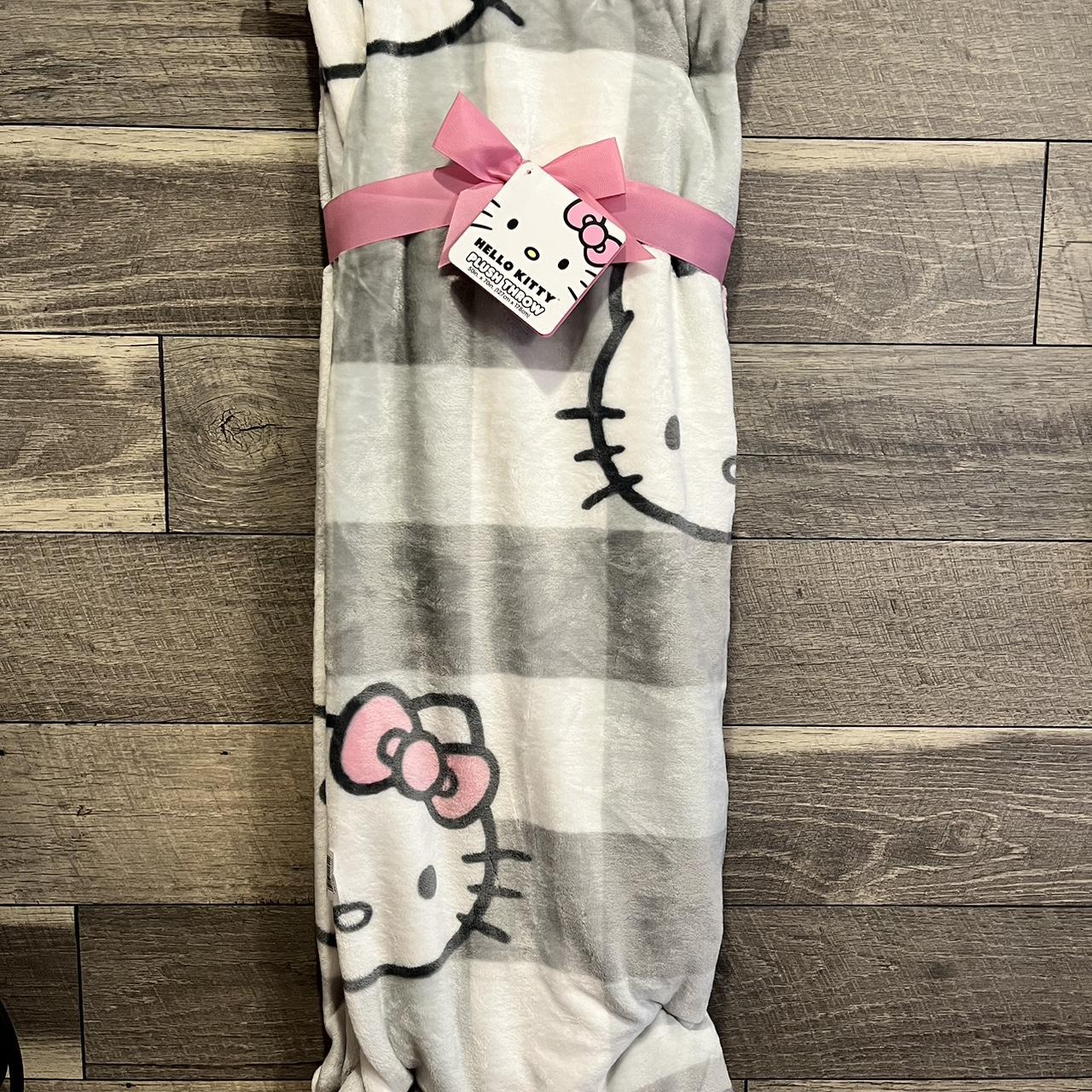 Brand New Hello Kitty Grey Striped Plush... - Depop