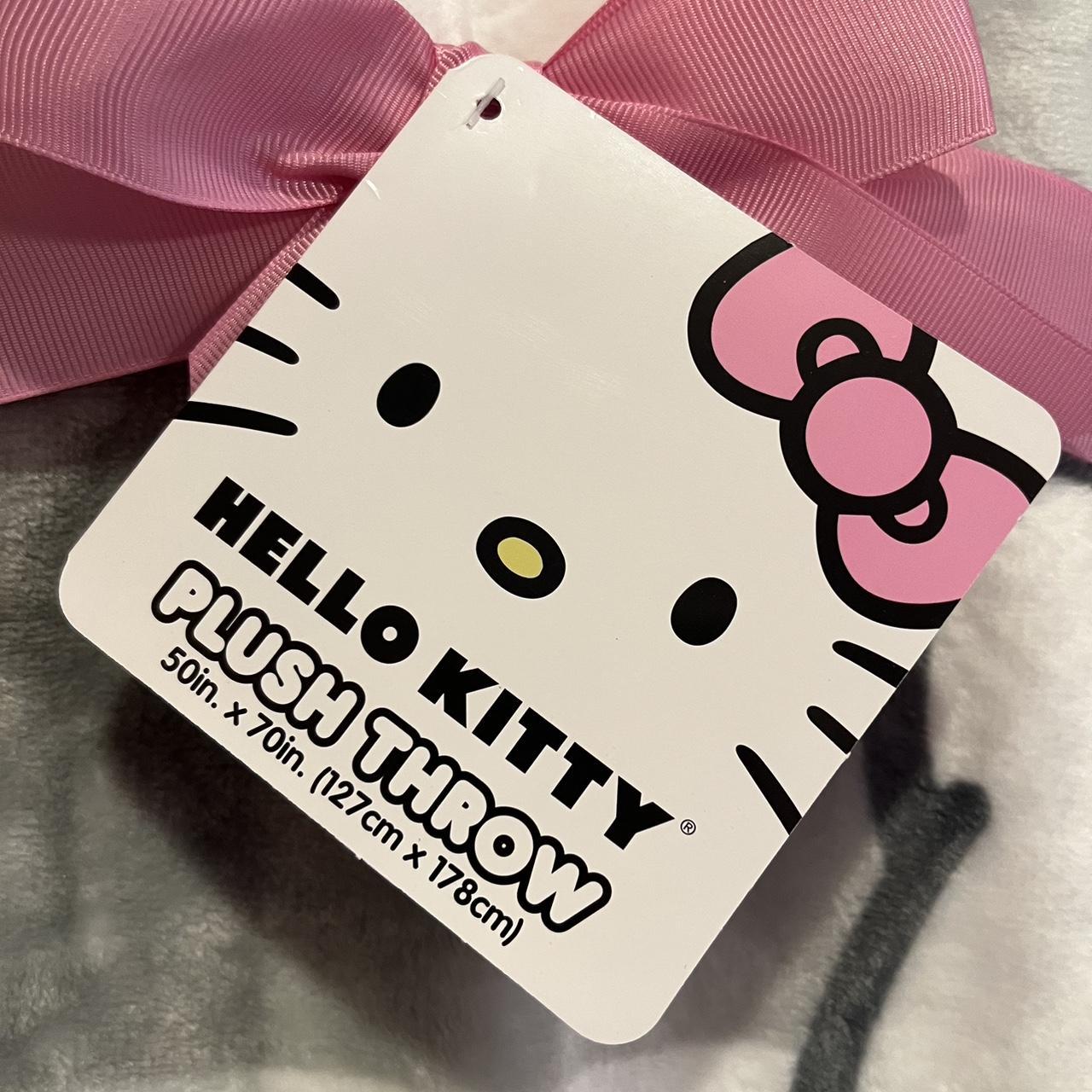 Brand New Hello Kitty Grey Striped Plush... - Depop