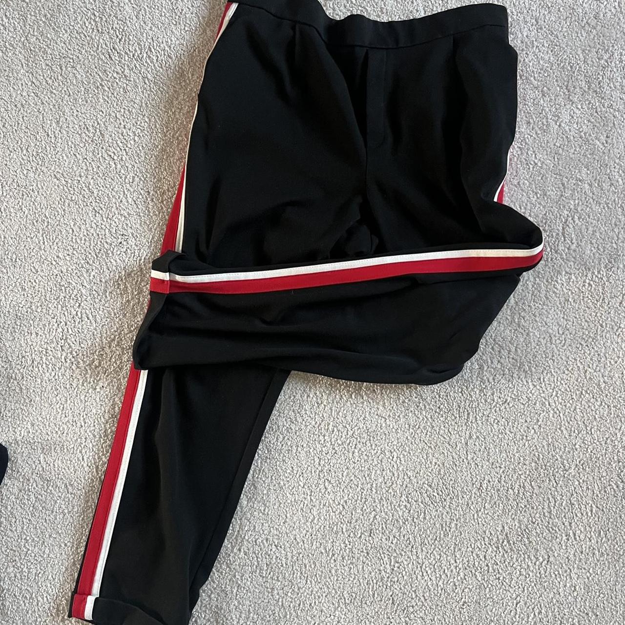 Zara trousers. Red and white striped Size L £10 #zara - Depop