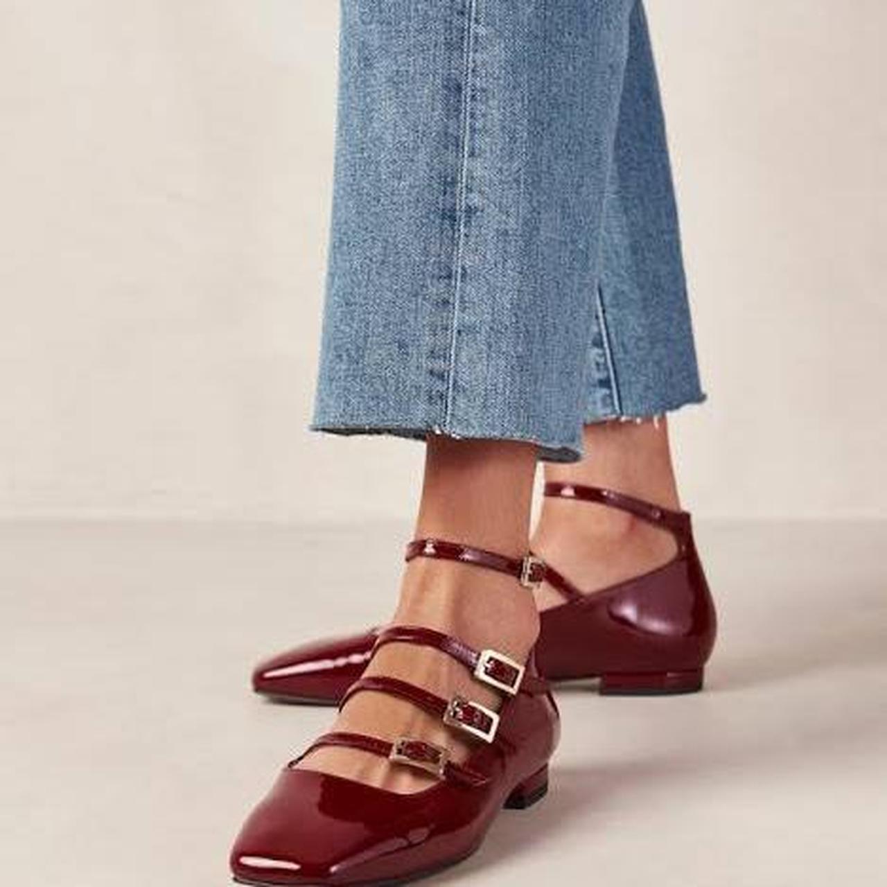 Alohas Luke Wine Red Ballet Flats Size 35 Worn under... - Depop