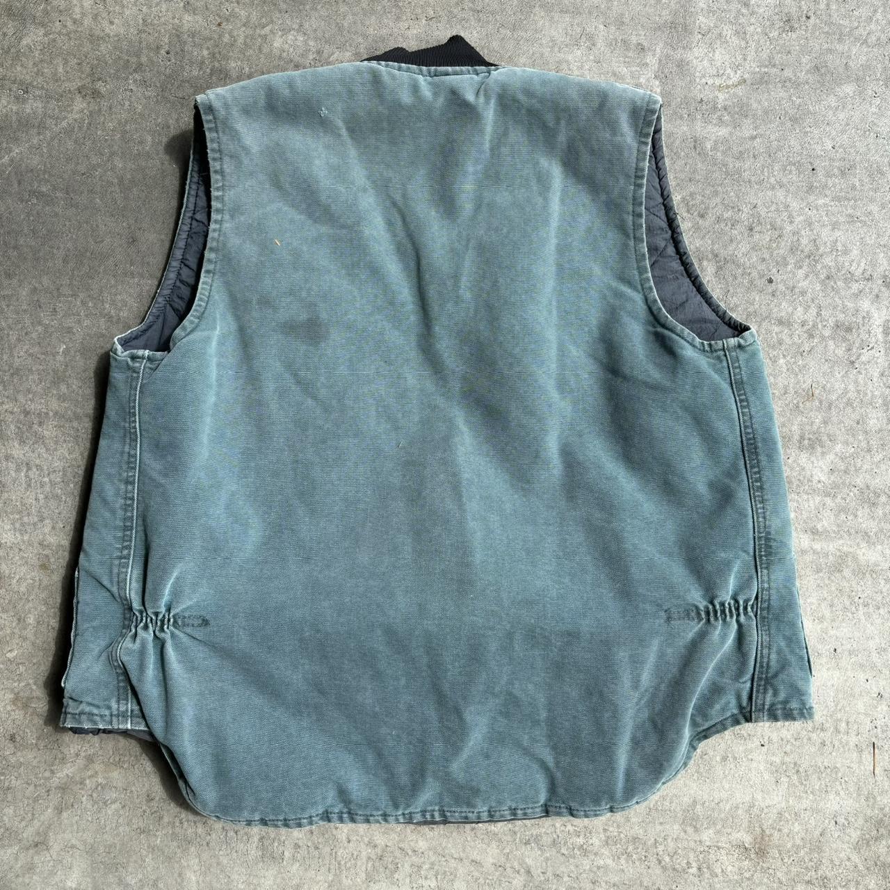 Vintage Carhartt HTG Hunter Green Vest Detroit 90s... - Depop