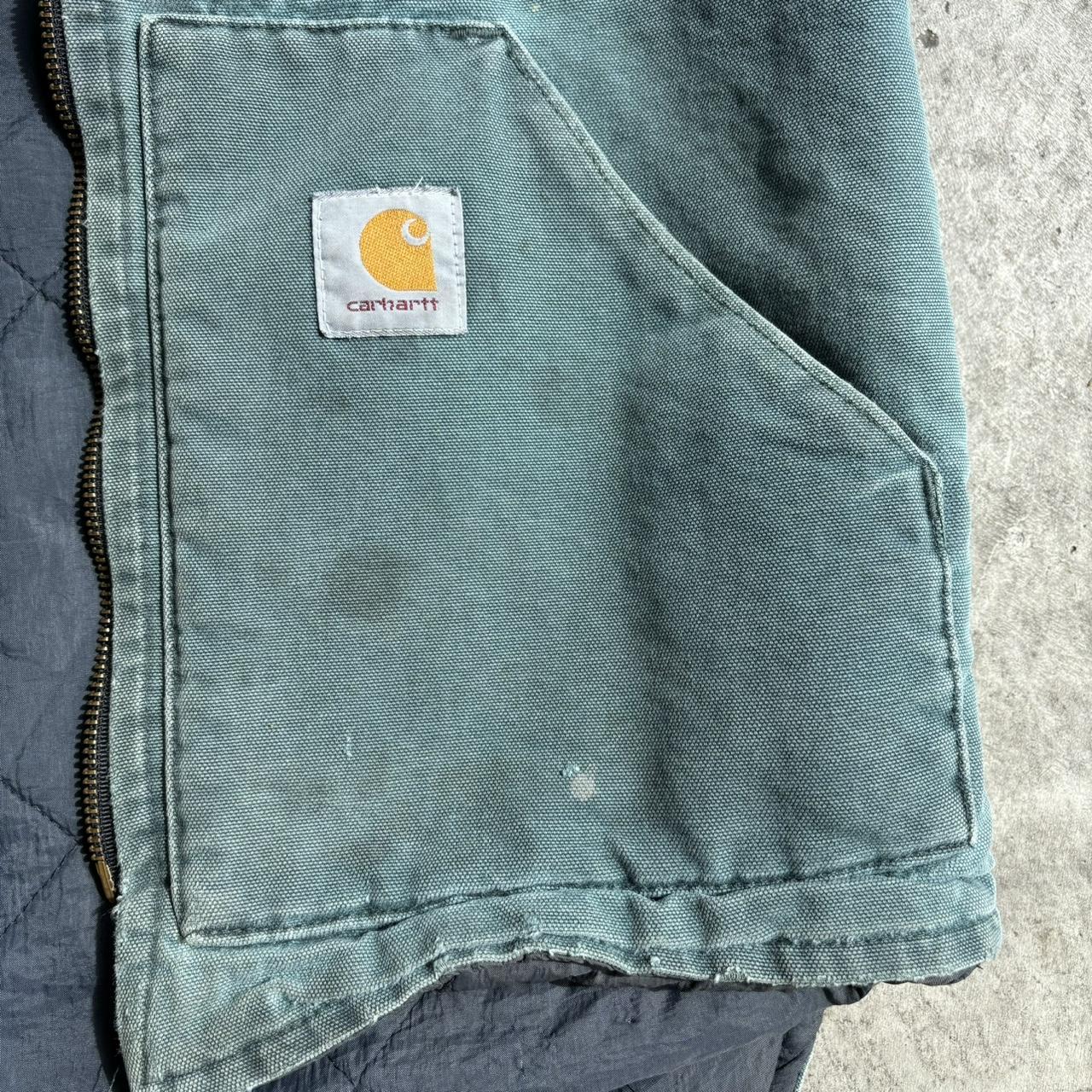 Vintage Carhartt HTG Hunter Green Vest Detroit 90s... - Depop