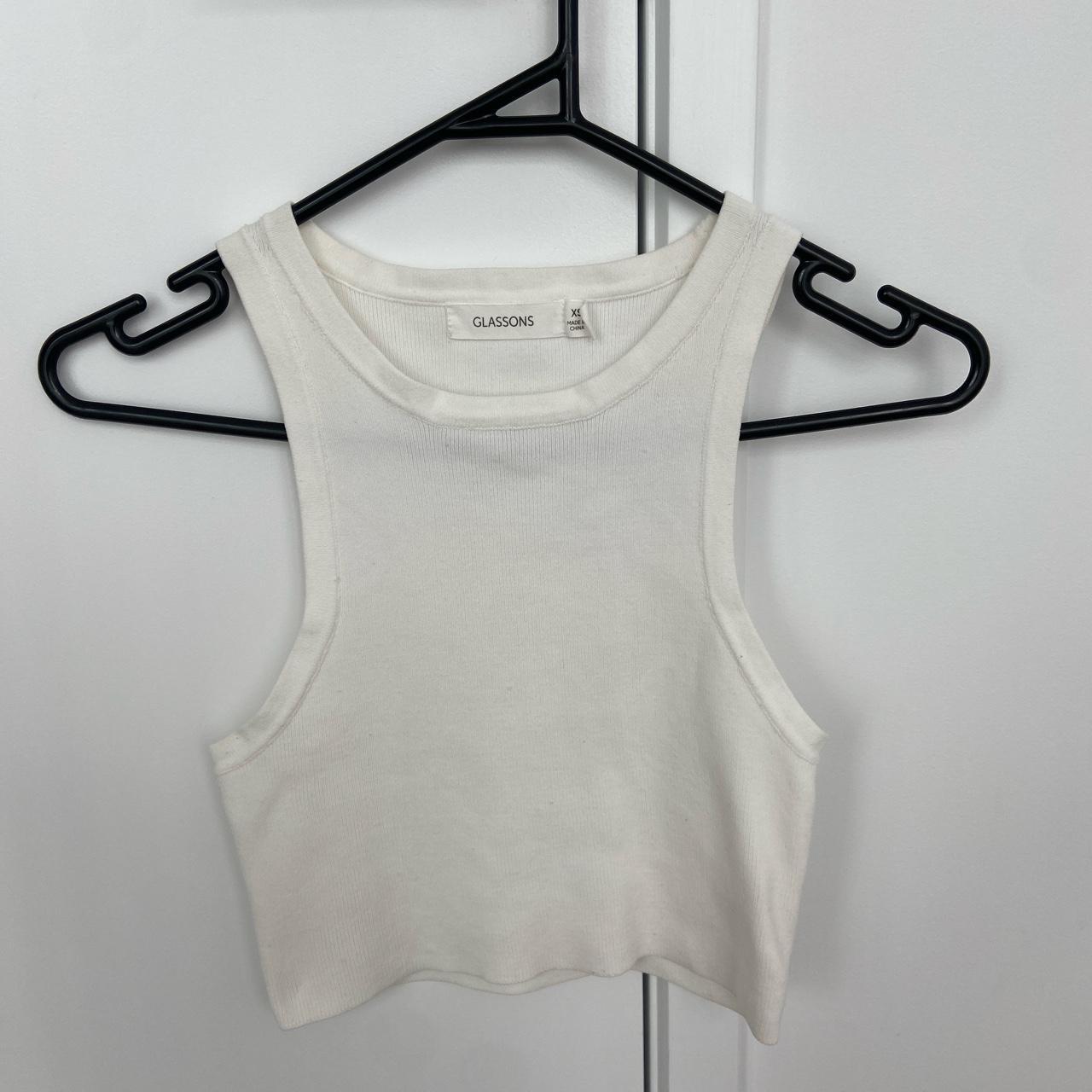 Glassons White Tank Top - size xs - Depop