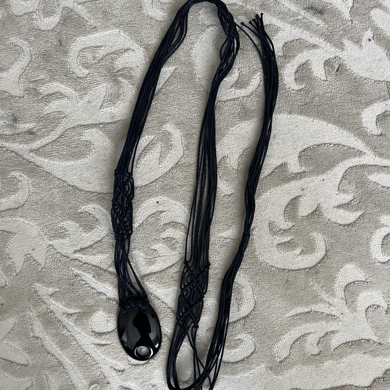 Vintage y2k 90s string belt with tassles Can fit... - Depop