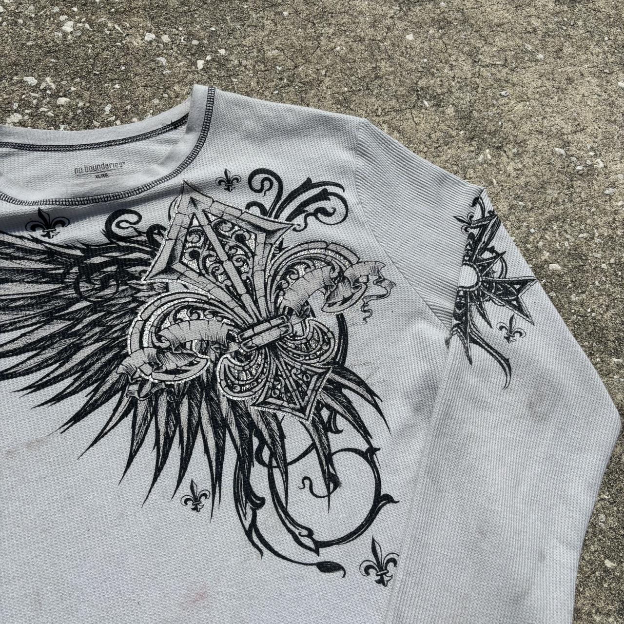 no boundaries y2k affliction emo grunge tribal... - Depop