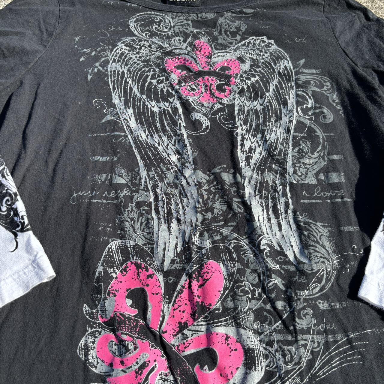 affliction styled girls emo y2k cyber grunge tribal... - Depop