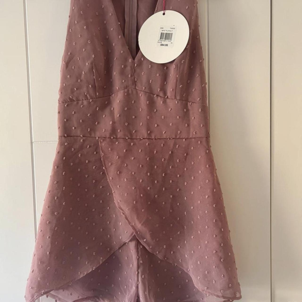 Tiger mist mauve dusty pink/purple playsuit romper... - Depop