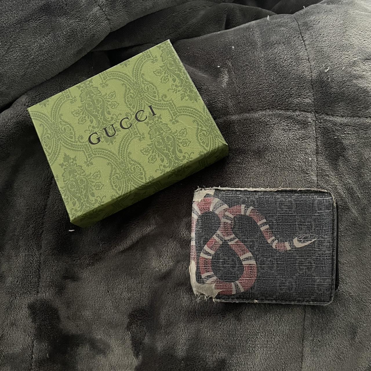 Gucci black snake wallet with box Just wallet 30 Box... - Depop