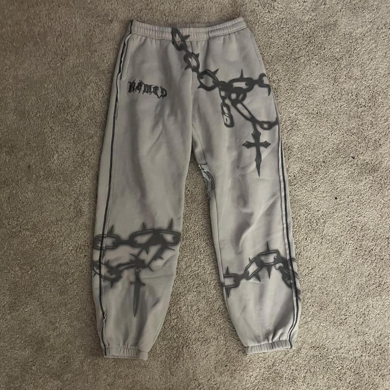 Named Collective chain sweatpants in bone size med,... - Depop
