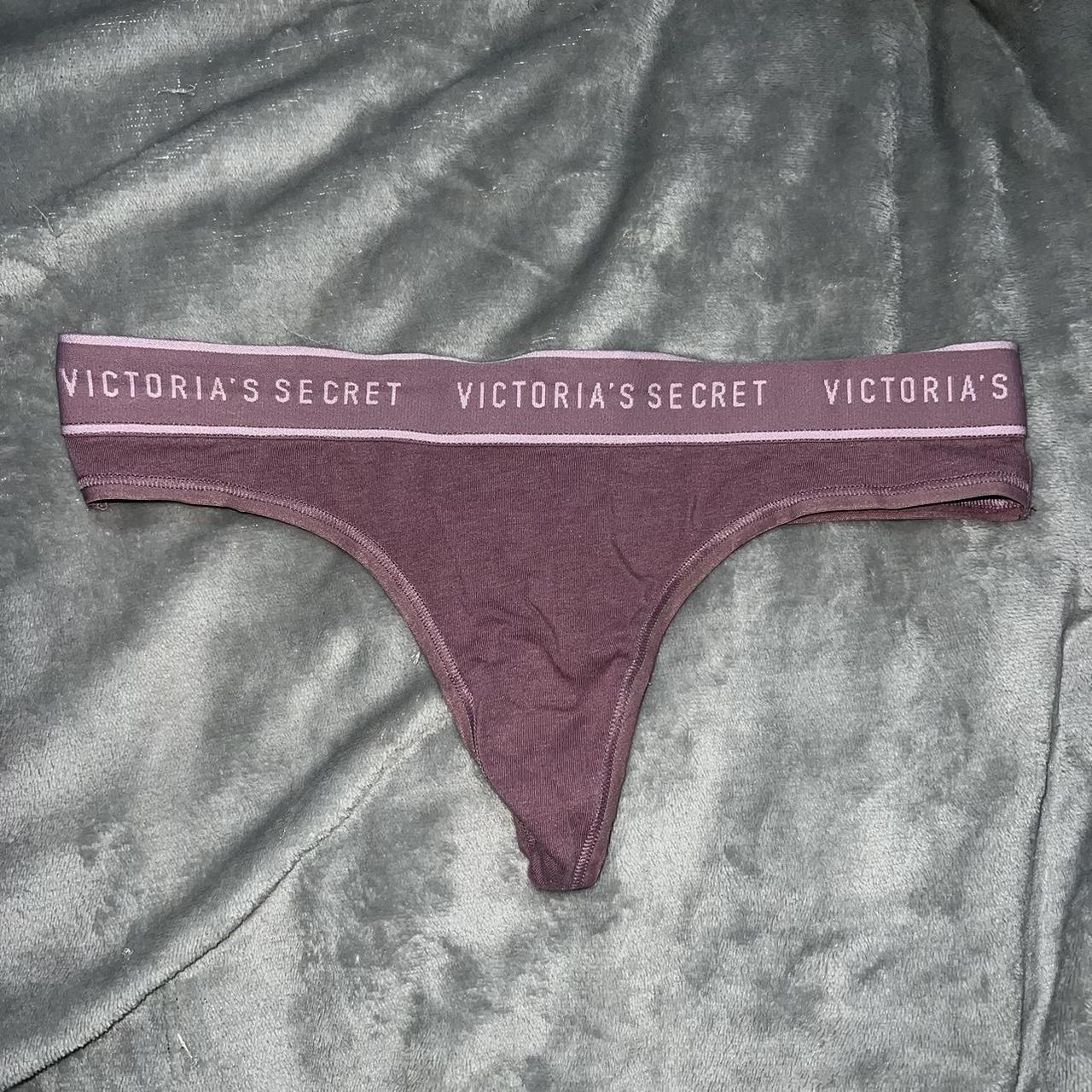 Purple Victoria secret thong Size small - Depop