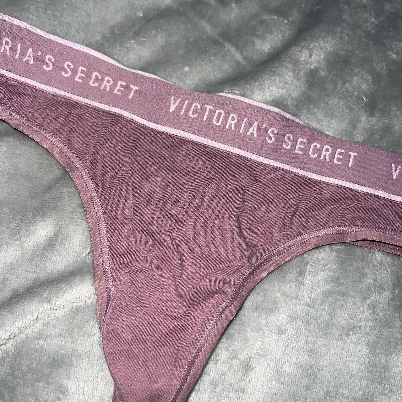 Purple Victoria secret thong Size small - Depop